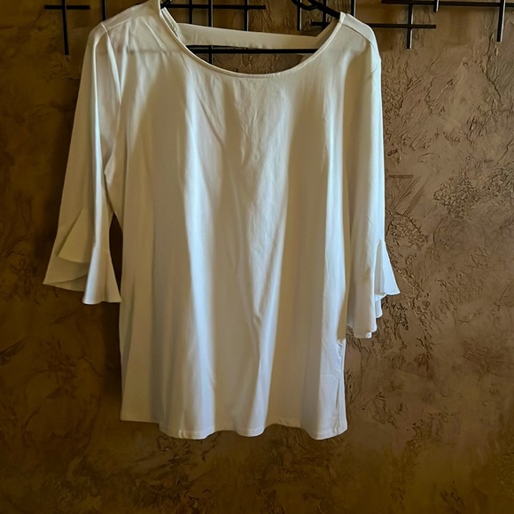 Versona | Tops | Nwt Versona White Bell Sleeve Top | Poshmark